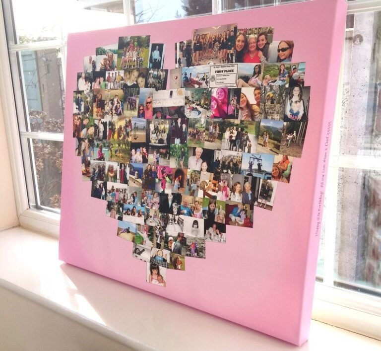 Heart Shape Collage Art Print – up to 150 Photos - CanvasJet.com