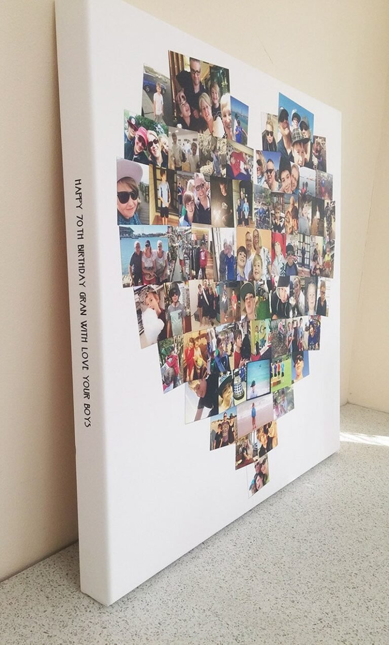 Heart Shape Collage Art Print – up to 150 Photos - CanvasJet.com